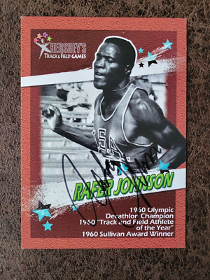 Hershey's Track & Field Games Rafer Johnson large postcard ...