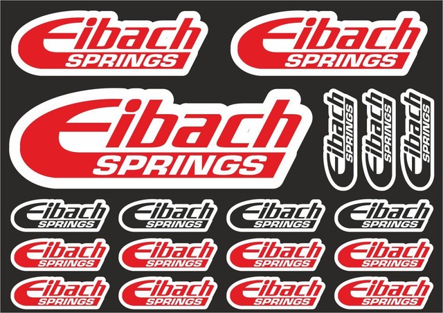 EIBACH SPRINGS Decal Set Quality Sticker Vinyl Graphic Logo Adhesive ...