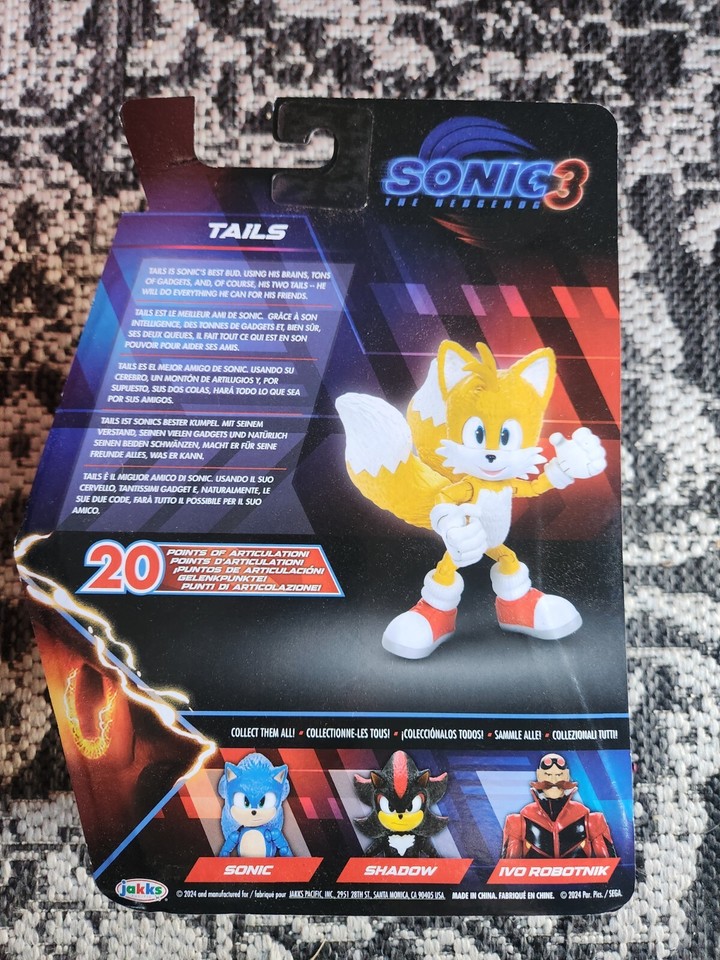Sonic The Hedgehog 3 Movie TAILS 5” Action Figure Jakks Pacific | eBay