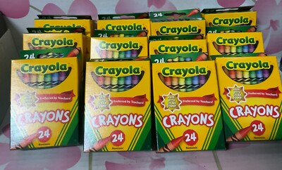 🖍️ Crayola Classic Crayons 24 crayons per box Non-Toxic colors🆕SET OF ...