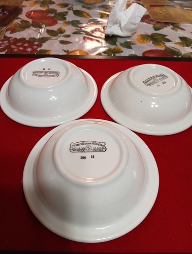 Morris Gordon & Sons McNicol China 5 small Bowls Burgandy Roses Vintage ...
