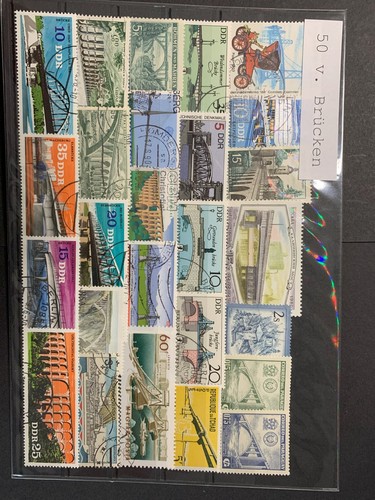 50 verschiedene Brücken, 50 different bridge stamps | eBay.de