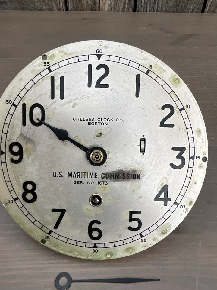 chelsea boston clock co. ships clock movement w/sweeps seconds, parts ...