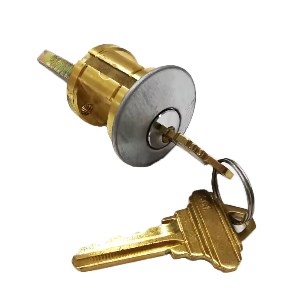1Set Rim Cylinder 1-1/8" Sold Brass 5 Pin Schlage Keyway SC1 With 2 ...