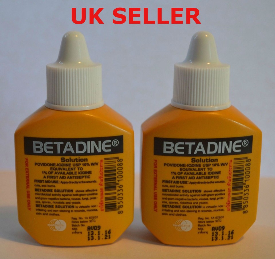 Betadine Antiseptic Povidone Iodine Solution 15 ml for First Aid Kit ...