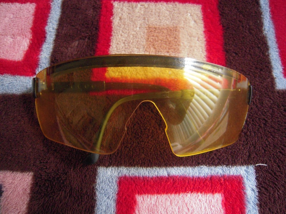 VTG PROTECTIVE OPTICS INC. AM:PM YELLOW LENS RIDING/SHOOTING GLASSES ...