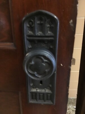 ANTIQUE ORNATE GOTHIC DOOR KNOB SET FROM 1890’S CHURCH 8 SETS AVAILABLE ...