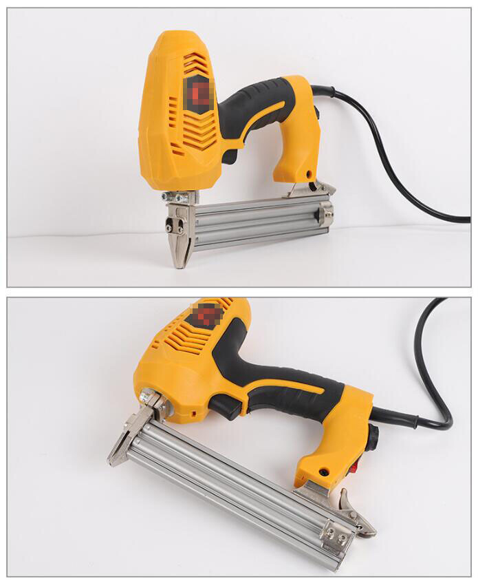 220V 2350W Handheld Electric Straight Nail Gun Woodworking Nailer ...