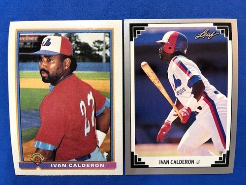 Ivan Calderon 1991 Bowman & 1991 Leaf Baseball - Expos | eBay