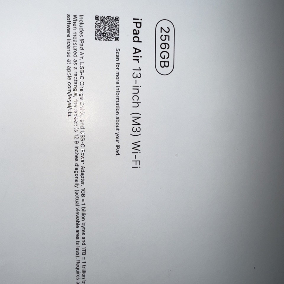 Apple iPad Air A3268 13 Inch 256GB Space Gray, EMPTY BOX ONLY | eBay