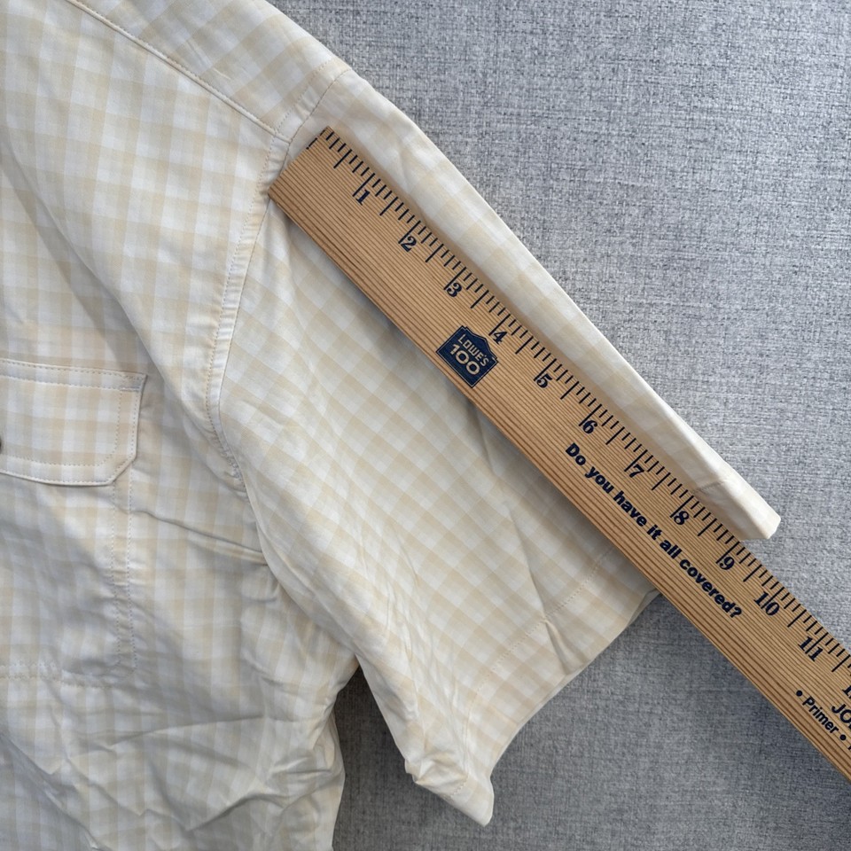 Poncho Shirt Men Large Regular Pink Plaid Short Sleeve Button Up ...