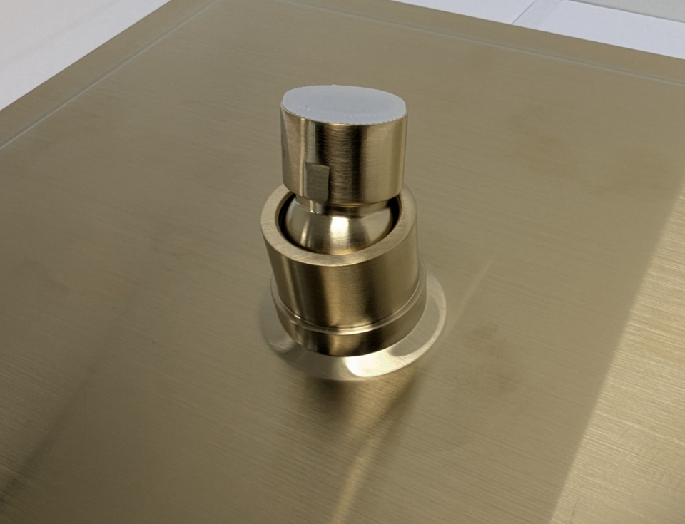 AQUALISA ELISA BRUSHED BRASS 300mm SQUARE METAL FIXED SHOWER HEAD | eBay UK