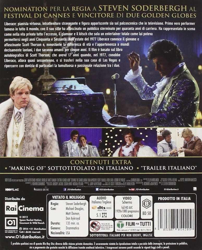 Dietro I Candelabri (Blu-ray) Michael Douglas Matt Damon Scott Bakula ...