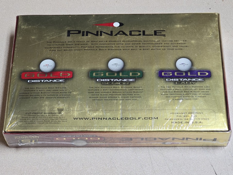 Pinnacle Gold Distance Golf Balls 15 Premium Golf Balls Straight Flight ...