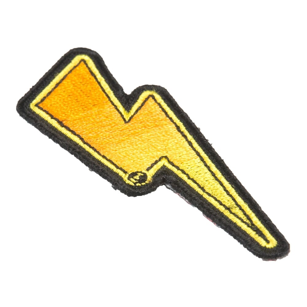 Golden Lightning Bolt Right Patch, Lightning Patches | eBay