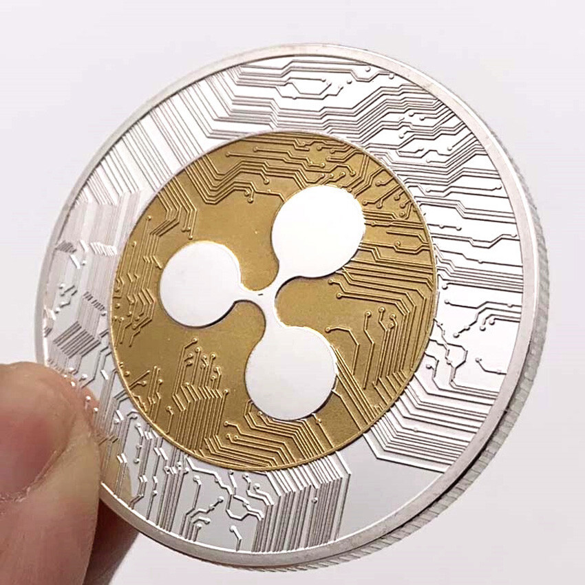 Ripple Coin XRP CRYPTO Challenge Coin Metal Gold Plated Collectors ...