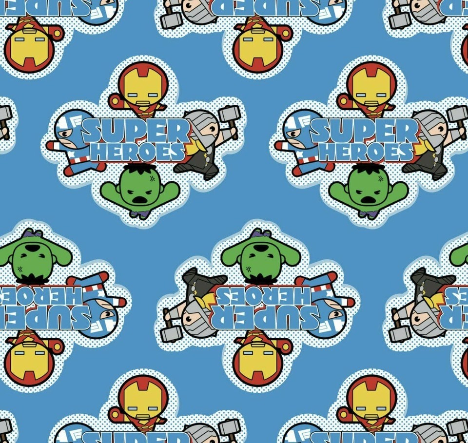 Marvel DC Comics Fabric By The 1/4 Yard - CHOOSE SUPERHERO PRINT - 100% ...