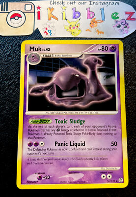 Muk 56/132 NM Non Holo Vintage Toxic Pokémon Card. Free Tracked ...