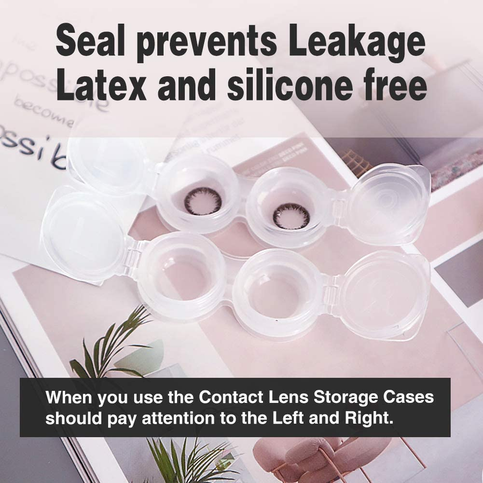 Clear Contact Lens Case, 5 Pack Flip Top Contact Leses Cases with ...