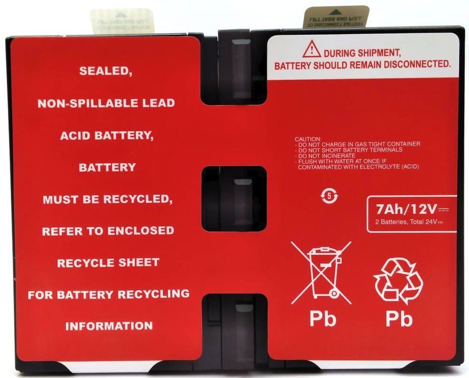 GTS Replacement Battery 7Ah 24V APCRBC123-GTS for APC BN1250 Back-UPS ...