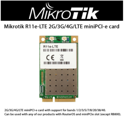 Mikrotik R11e-LTE miniPCi-e Card 2G/3G/4G/LTE LTE Cat-4 modem | eBay