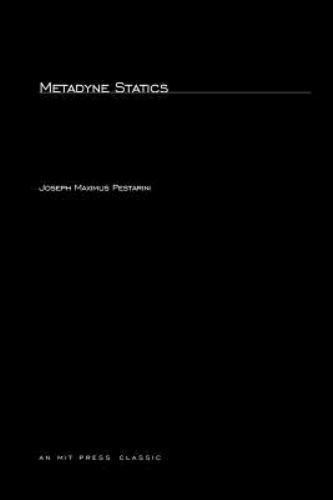 Metadyne Statics by Mit Press and Joseph Maximus Pestarini (2003, Trade ...