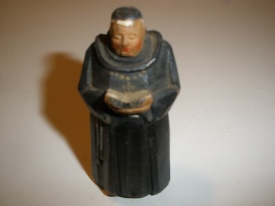 Old Monk Friar Figure Carved Wood (Swiss Black Forest-maybe) 2.5" | eBay