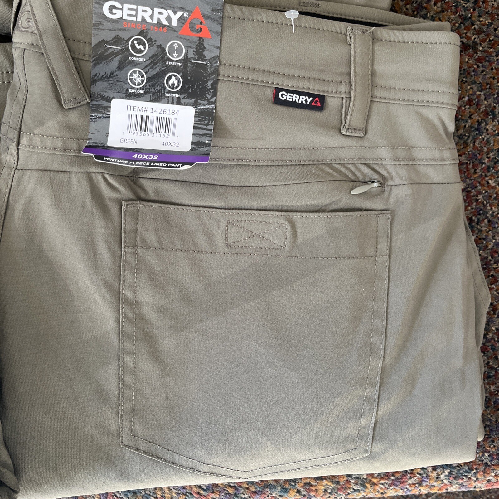 Gerry Men Venture Performance Woven Fleece Lined Stretch Pants,Variety ...