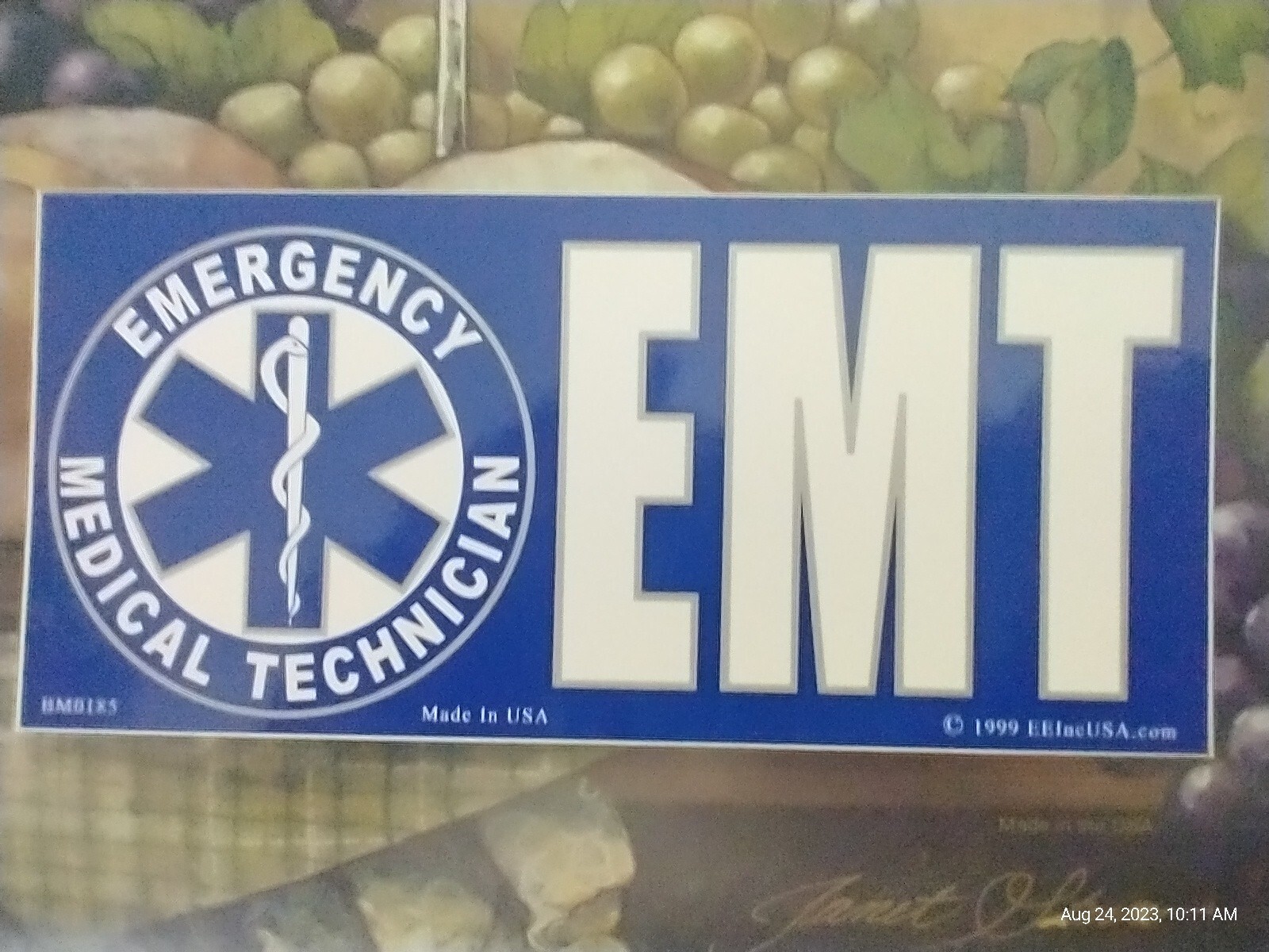 3X6.5" Decal Sticker EMT EMERGENCY MEDICAL TECHNICIAN first responders ...