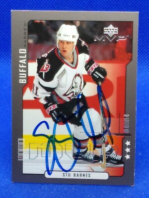 Stu Barnes 2000-01 Upper Deck MVP #22 PERSONAL AUTOGRAPH Buffalo Sabres ...