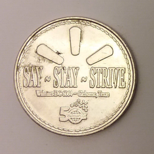 Walmart Cleburne Texas Safe Worker Award Coin Token 27mm | eBay