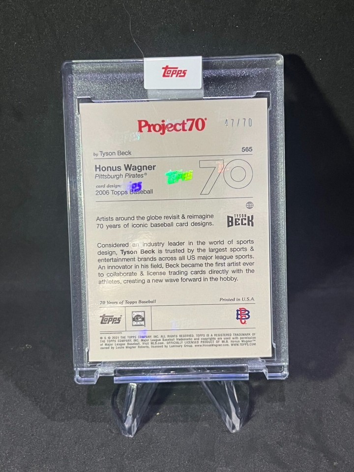 Topps PROJECT 70 Card - Honus Wagner by Tyson Beck /70 - Rainbow Foil ...