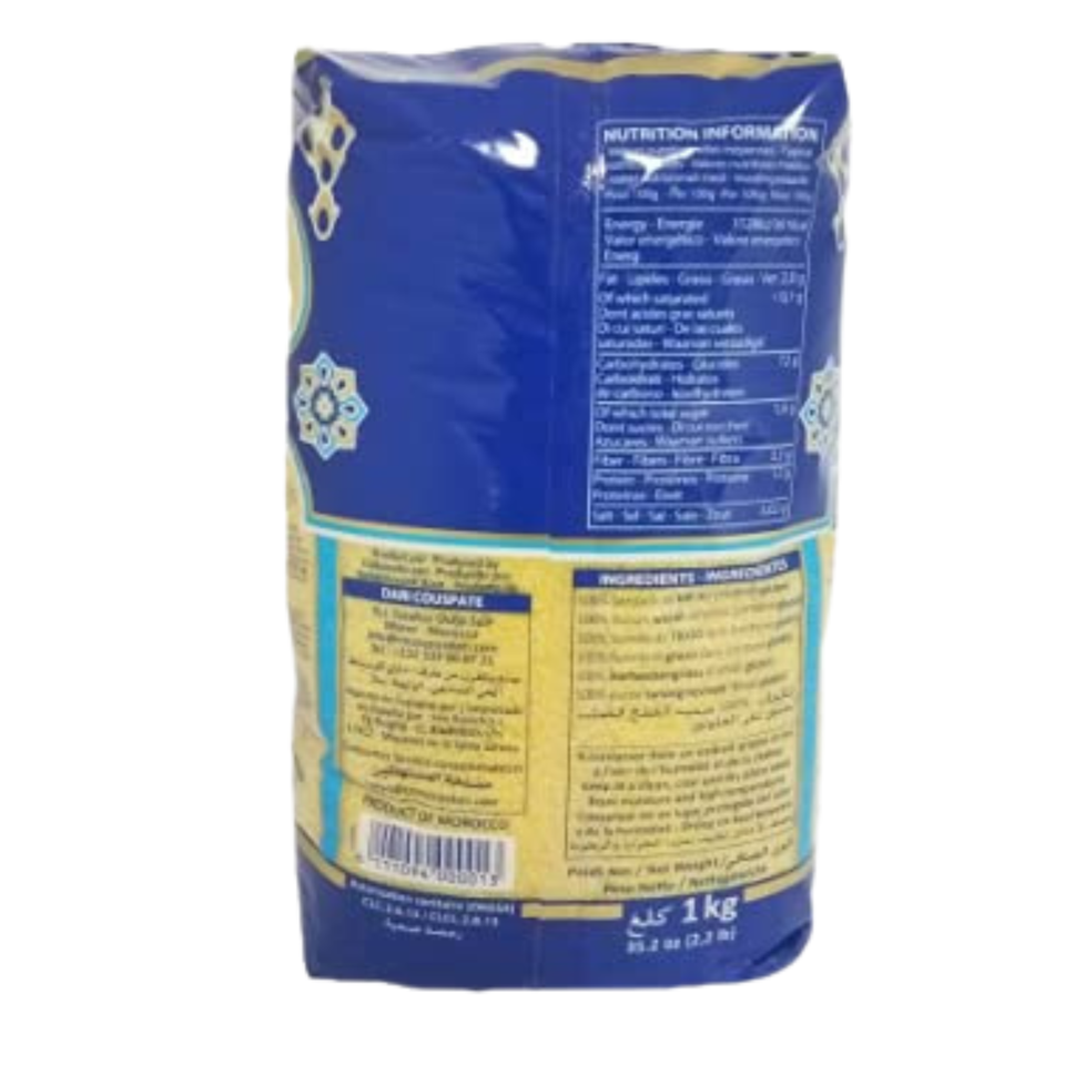 Dari Medium Couscous Premium Moroccan Semolina 1 Kg Pack Morocco Moyen ...