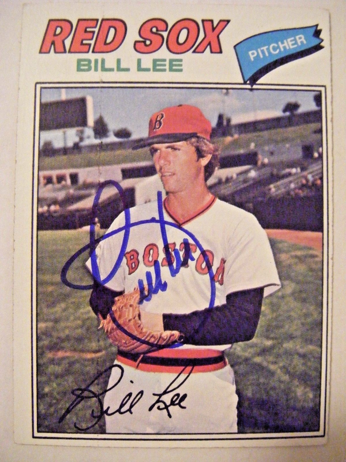 BILL LEE signed RED SOX 1977 Topps baseball card AUTO Autographed USC ...
