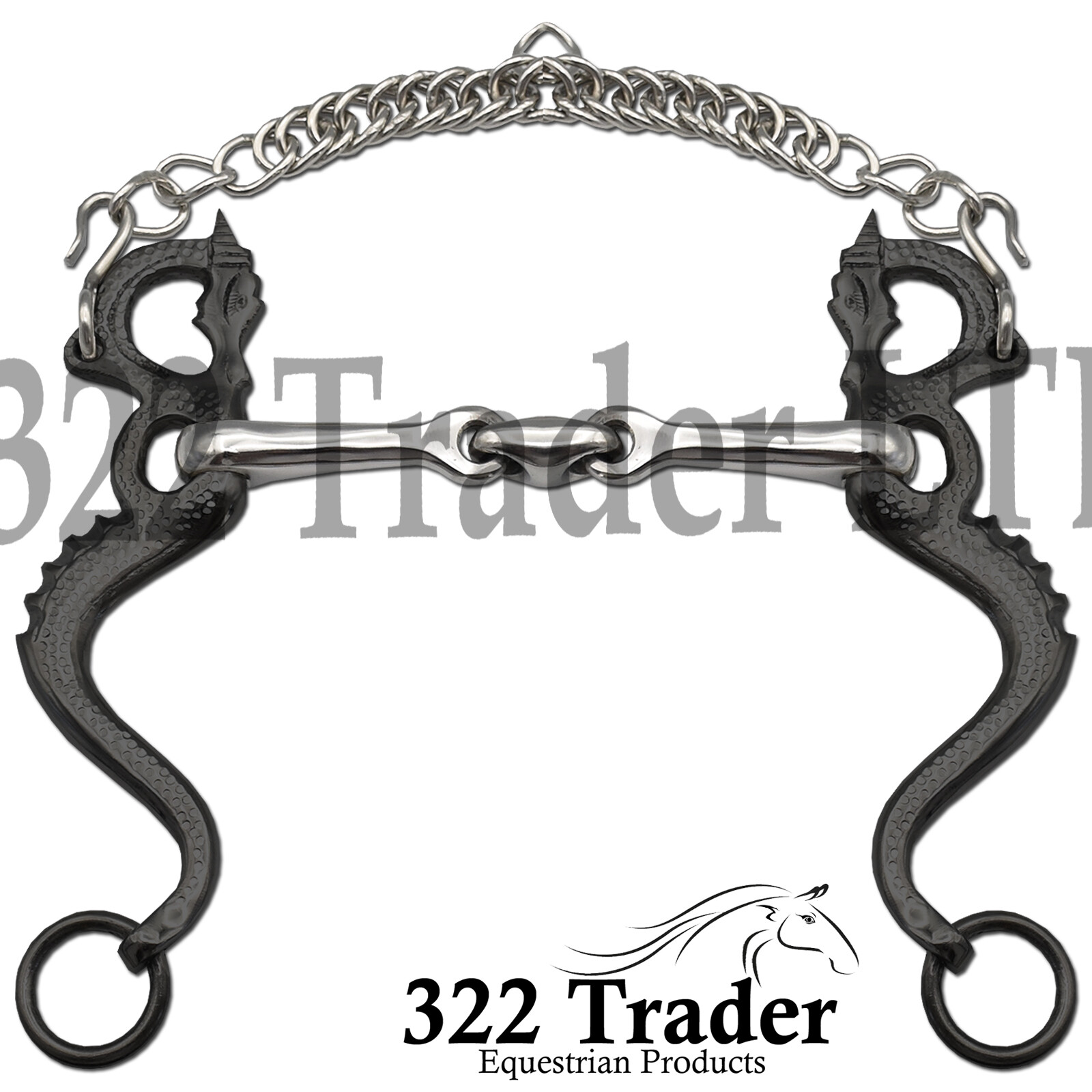 Long Shank Dragon Horse Mouth Bit Curb Fancy Decorative Bit Limited ...