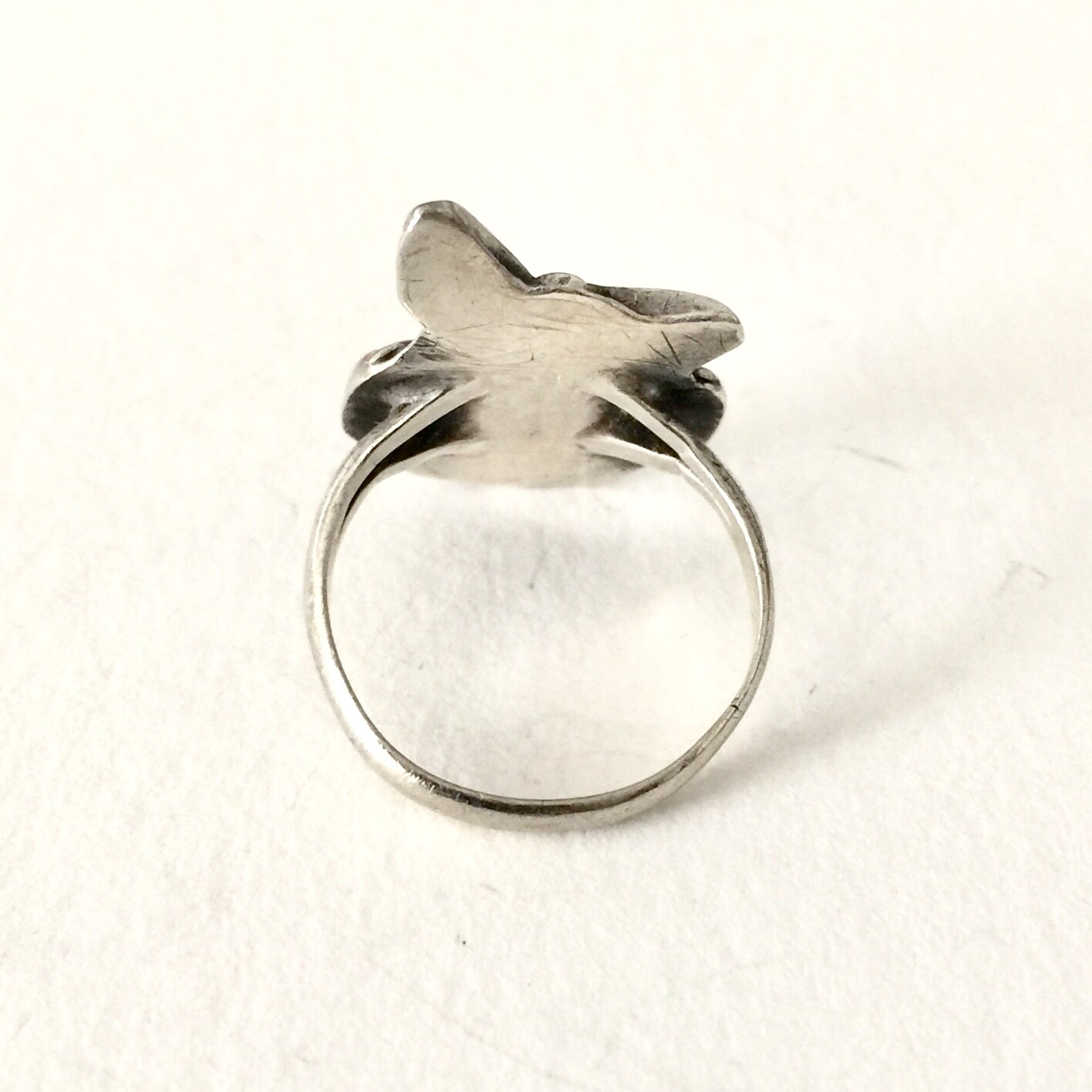 Old ZUNI BIRD RING - Sterling / Inlay - circa 1930 / … - Gem