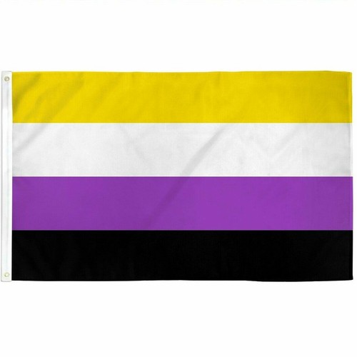 2X3FT Non-Binary Flag Enby Genderqueer Pride Gender Identity Banner ...
