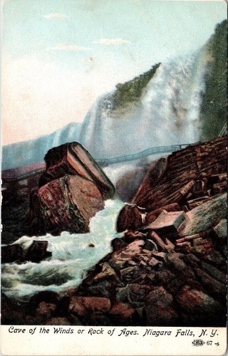Cave Winds Rock Ages Niagara Falls NY New York Antique Postcard UNP WOB ...