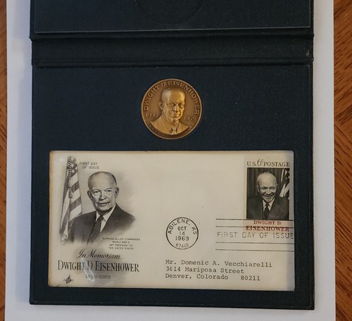 1969 Danbury Mint Dwight D. Eisenhower Commemorative Set Medal in ...