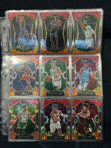 48 x NBA Basketball 2020-21 Select Prizm Orange Red, Green Purple ...