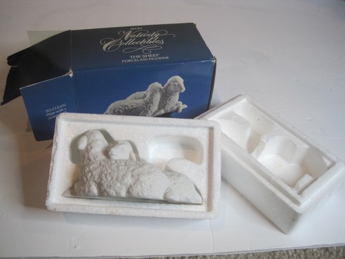 Vintage Avon Nativity Collectibles Sheep Bisque White Porcelain ...