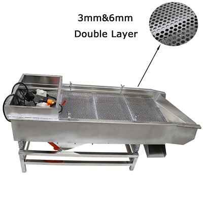 220V 3mm&6mm Screen Double Layer Stainless Steel Linear Vibrating ...