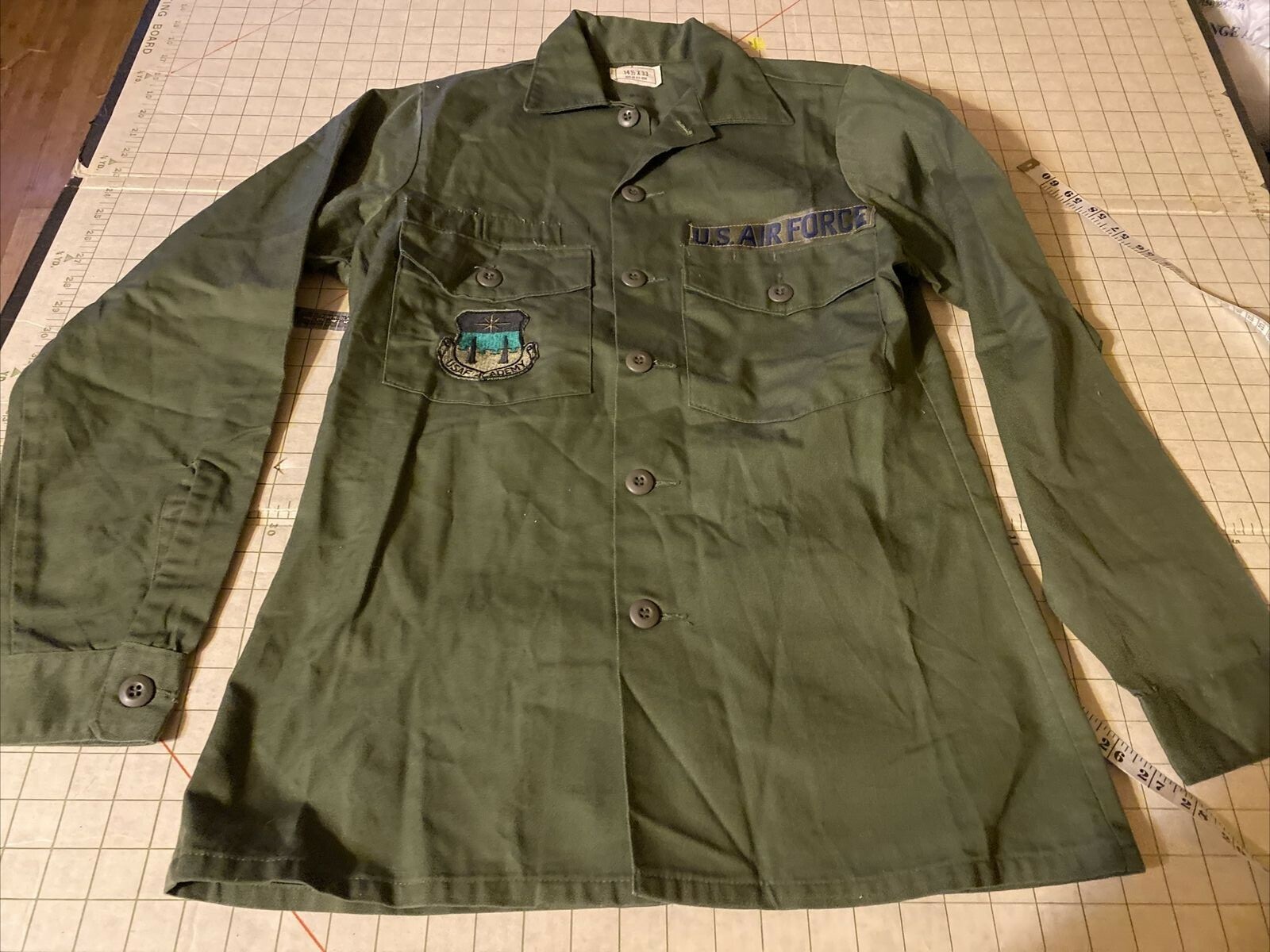 ARMY OD Green Military Issue LS Shirt 14.5x33 8405-00-615-0004 Air ...