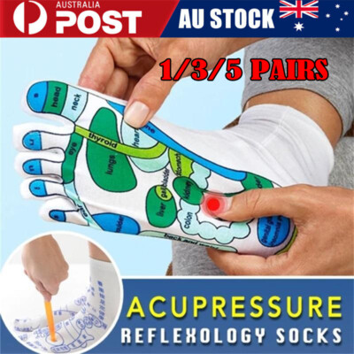 1/3/5 Pairs Acupressure Reflexology Socks Foot Acupoint Socks With ...