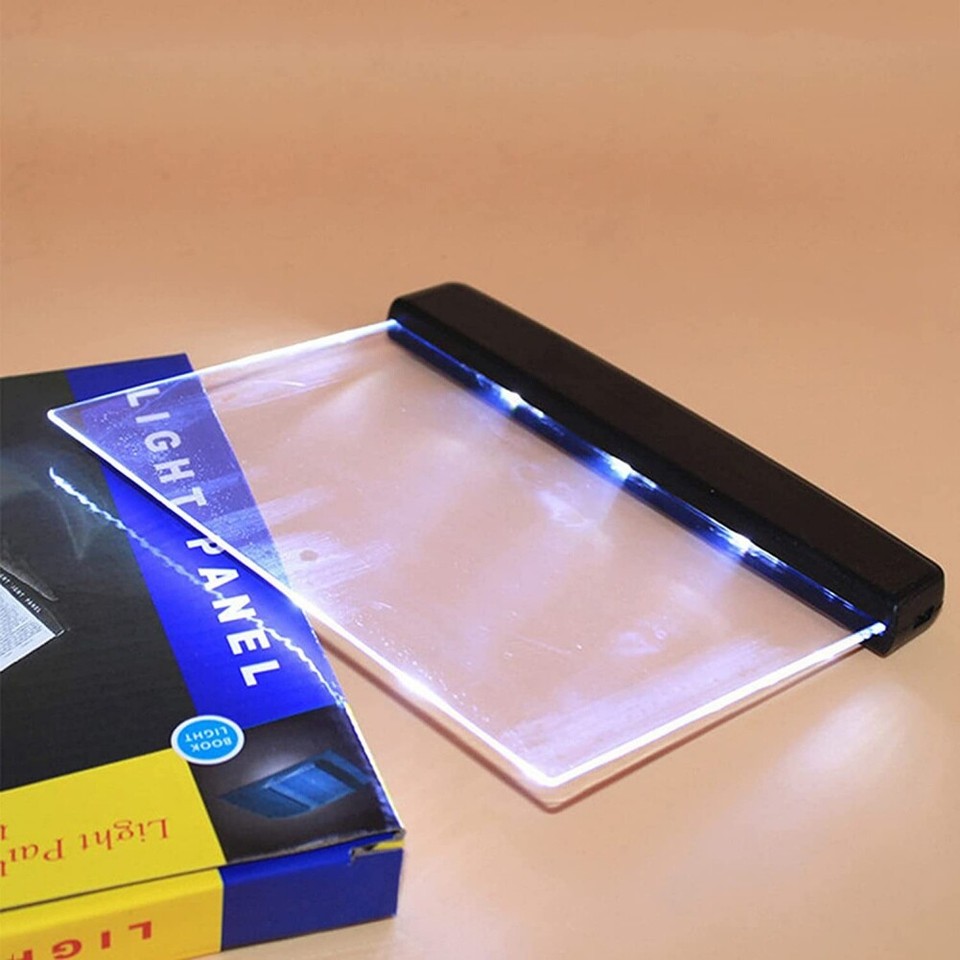 Portable LED Night Book Reading Lamp Flat Plate Portable Travel Panel ...