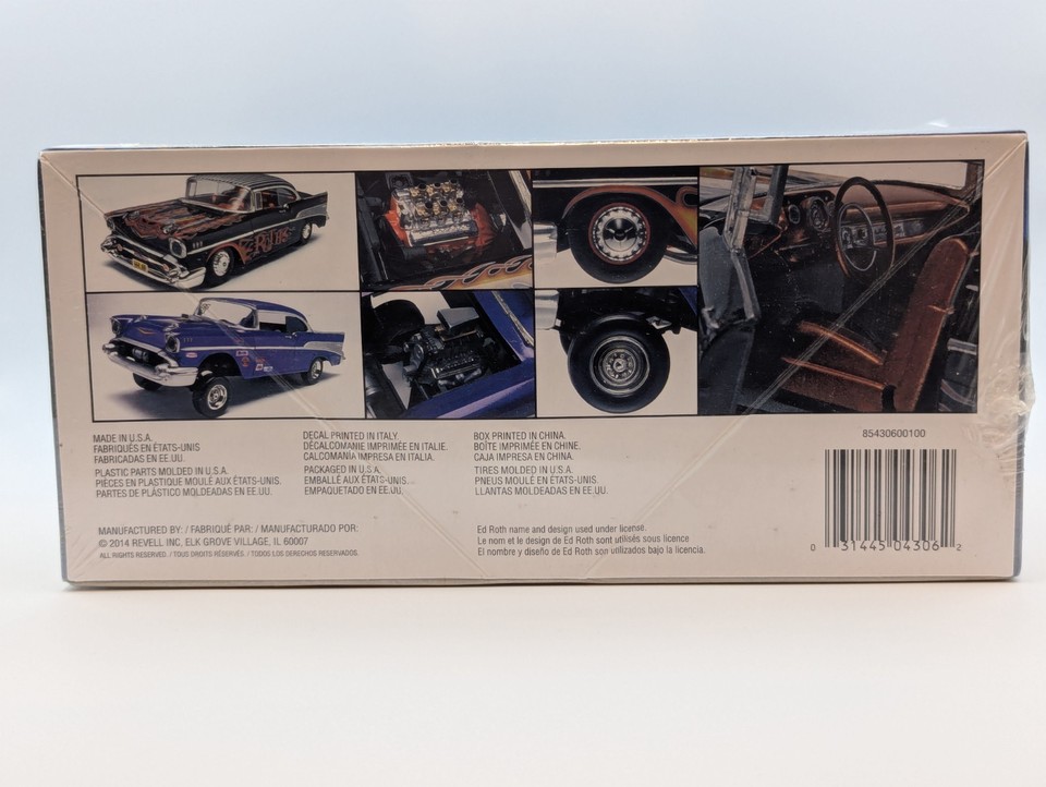 ED ROTH '57 CHEVY BEL AIR 1/25 scale model kit REVELL #85-4306 SEALED ...