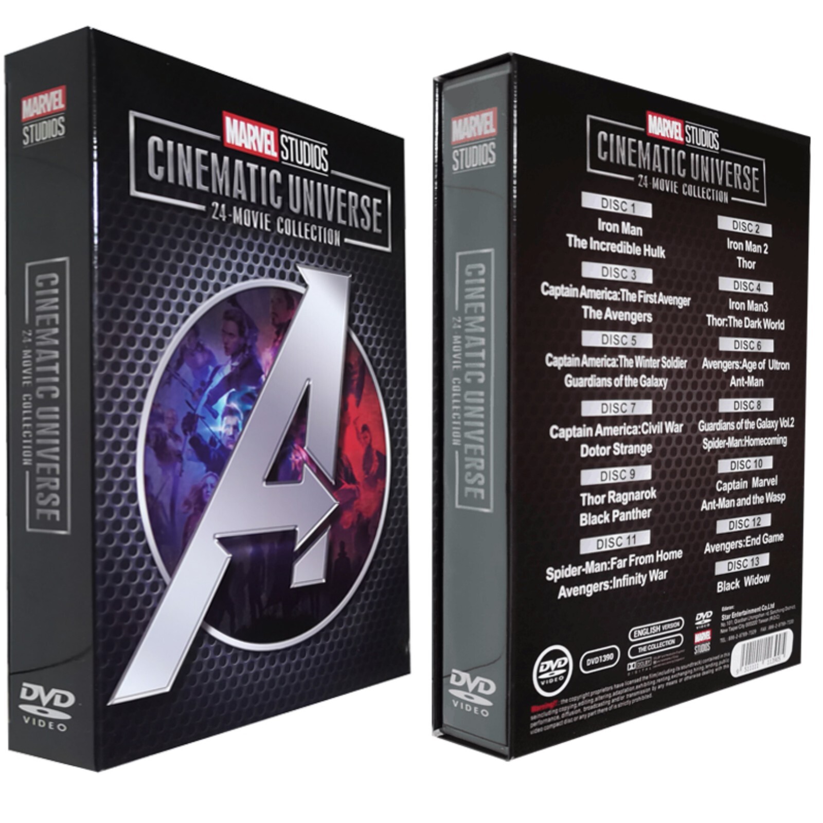 Marvel Studios Cinematic Universe 24-Movie Collection ( DVD 13-Disc Box Set ) | eBay