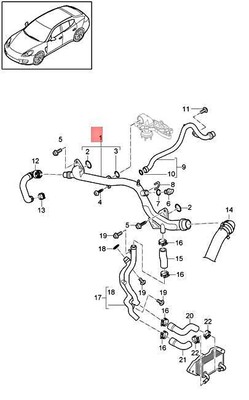 Genuine PORSCHE Coolant Pipe 95810614504 | eBay