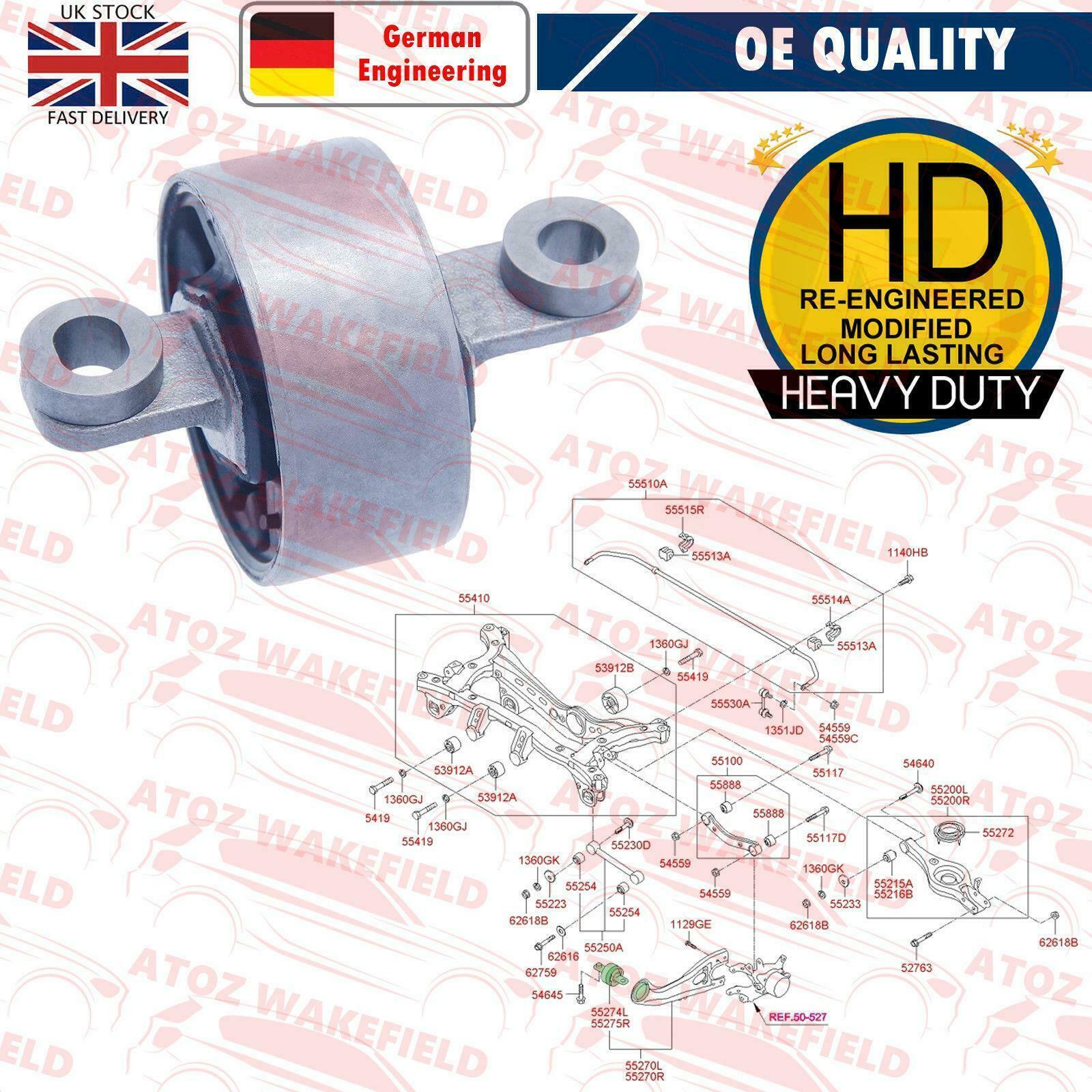 FOR HYUNDAI TUCSON IX35 KIA SPORTAGE REAR UPPER TRAILING ARM BUSHES ...