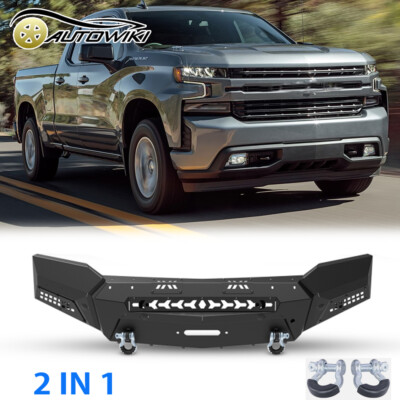 2in1 Steel Front Bumper w/LED Pod Lights for 2019-2021 Cheverolet ...